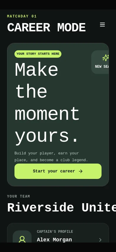 Football Career Sim
