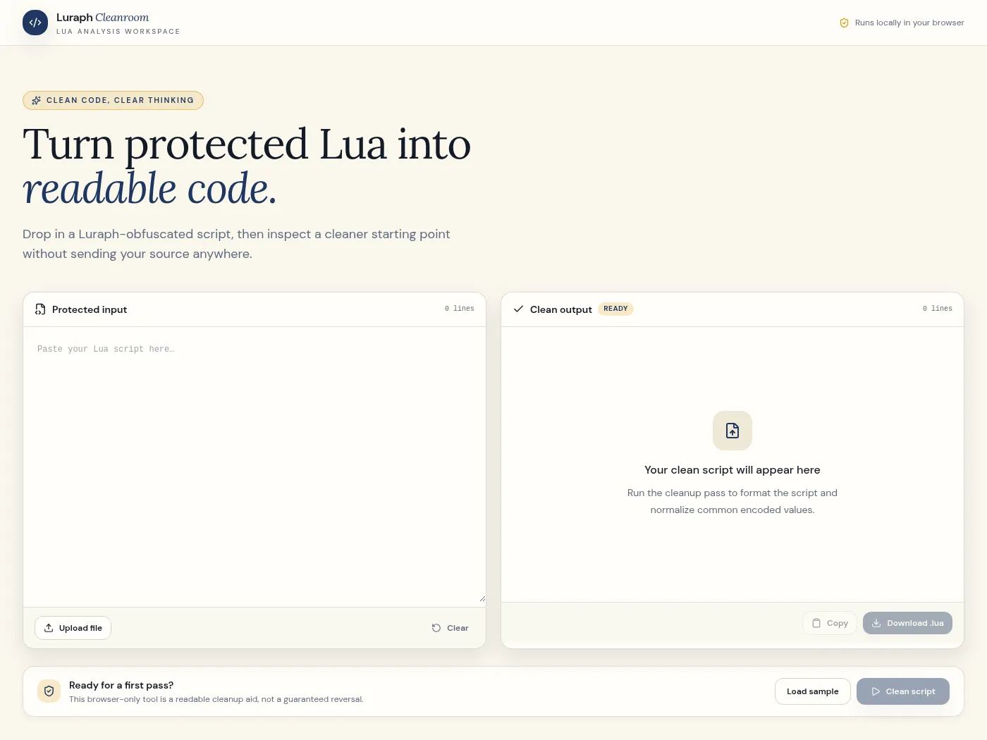 Luraph Deobfuscator Web Tool