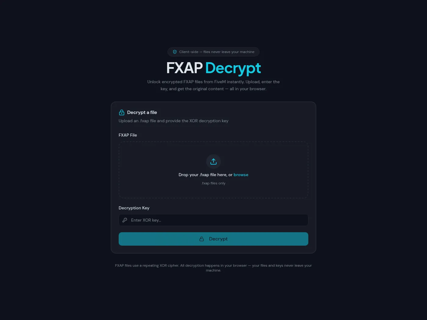FXAP Decryption Tool