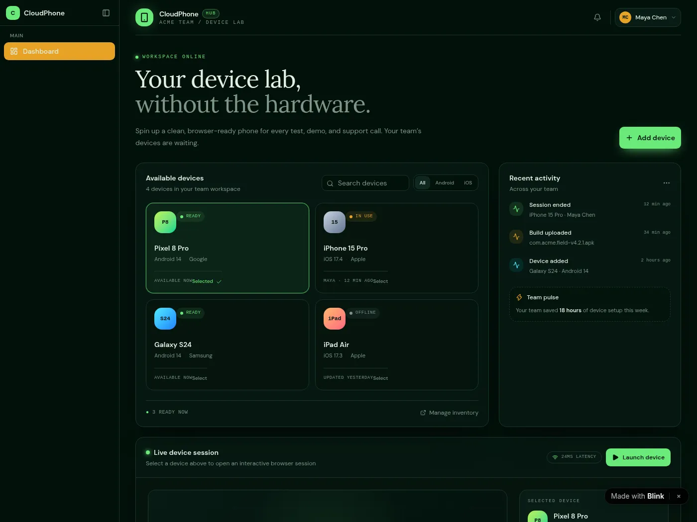 CloudPhone Hub