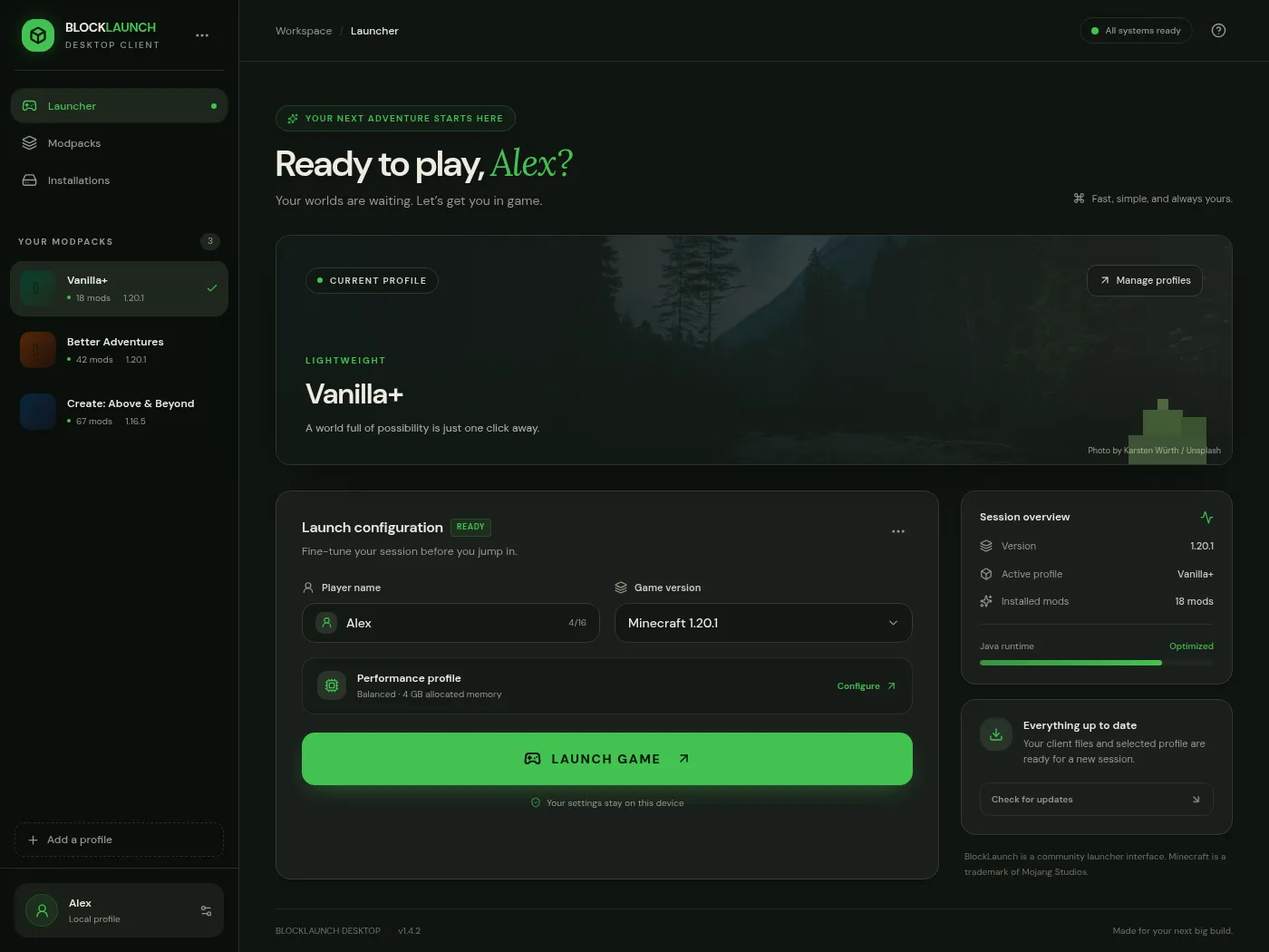 BlockLaunch Desktop