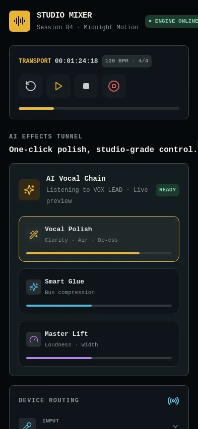 AI Studio Mixer Pro