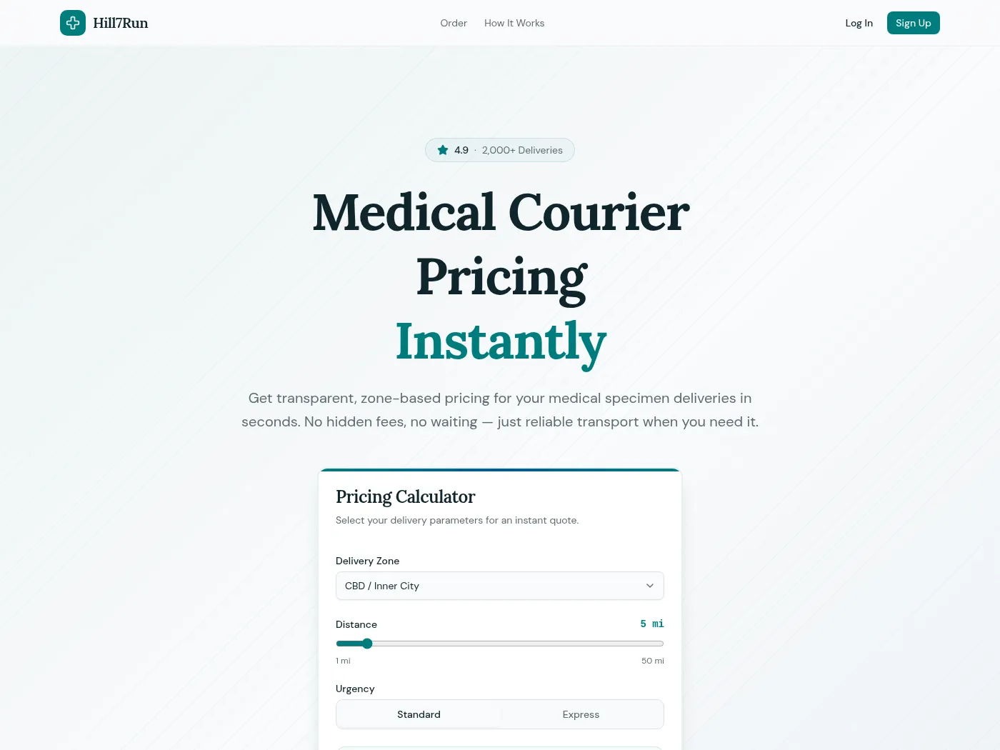 Hill7Run Medical Couriers
