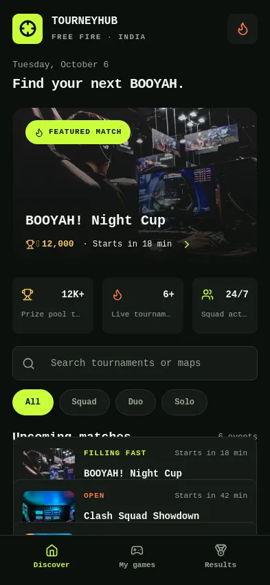 Free Fire Tournament Hub