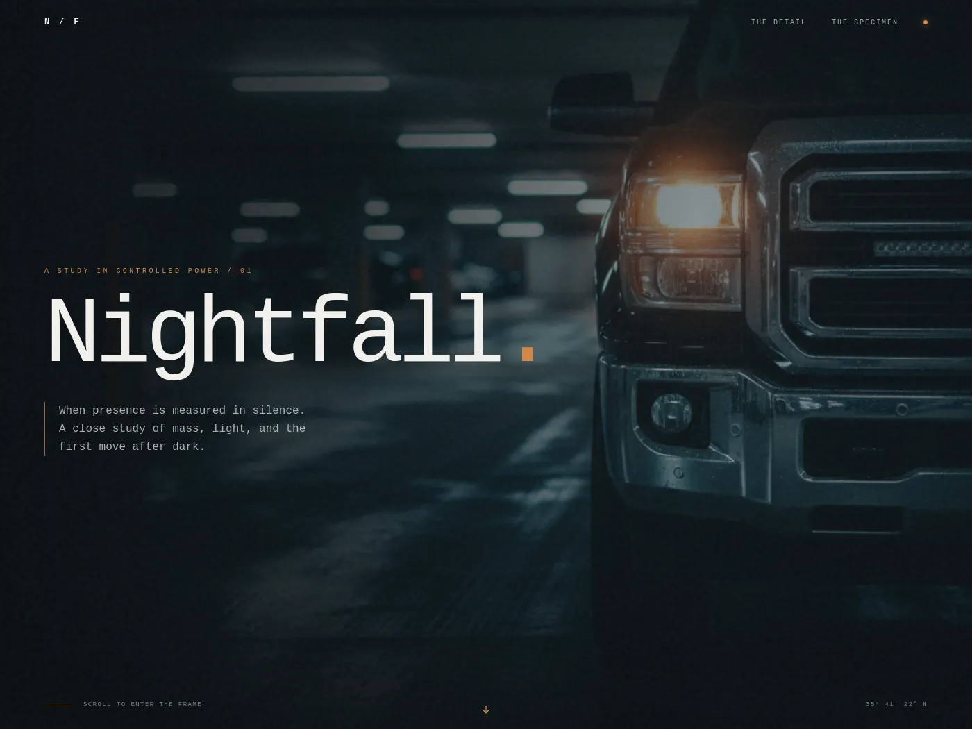 Cinematic Truck Close-Up