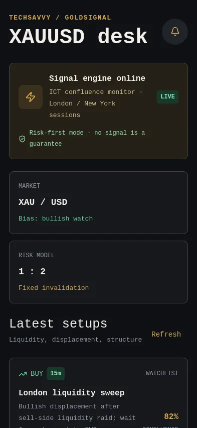 GoldSignal Mobile Bot