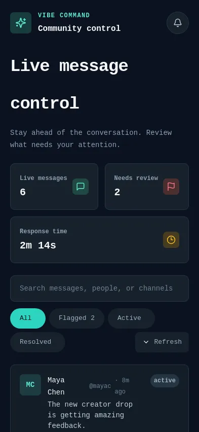 Vibe Command Panel