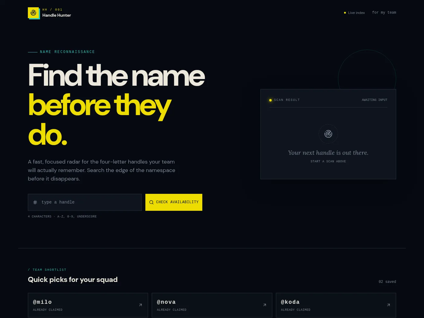 Discord Handle Hunter