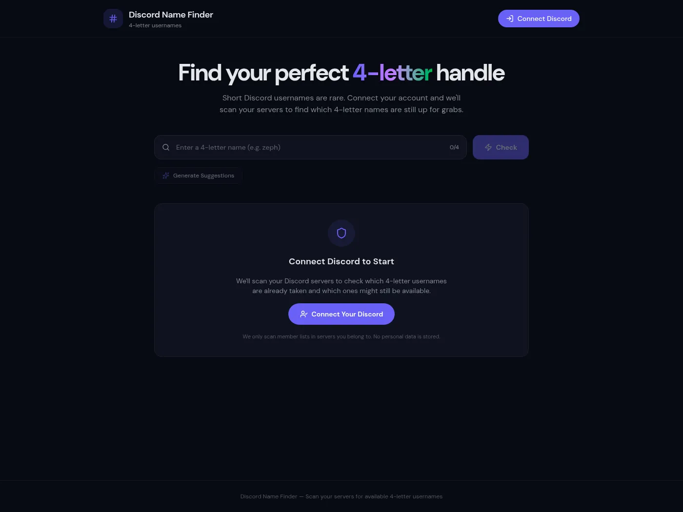 Free Discord Name Finder