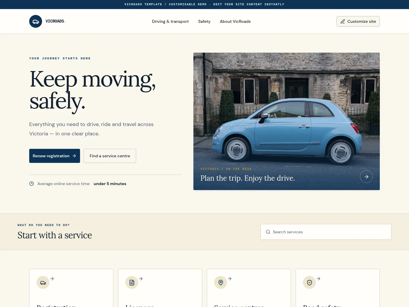 Custom VicRoads Site