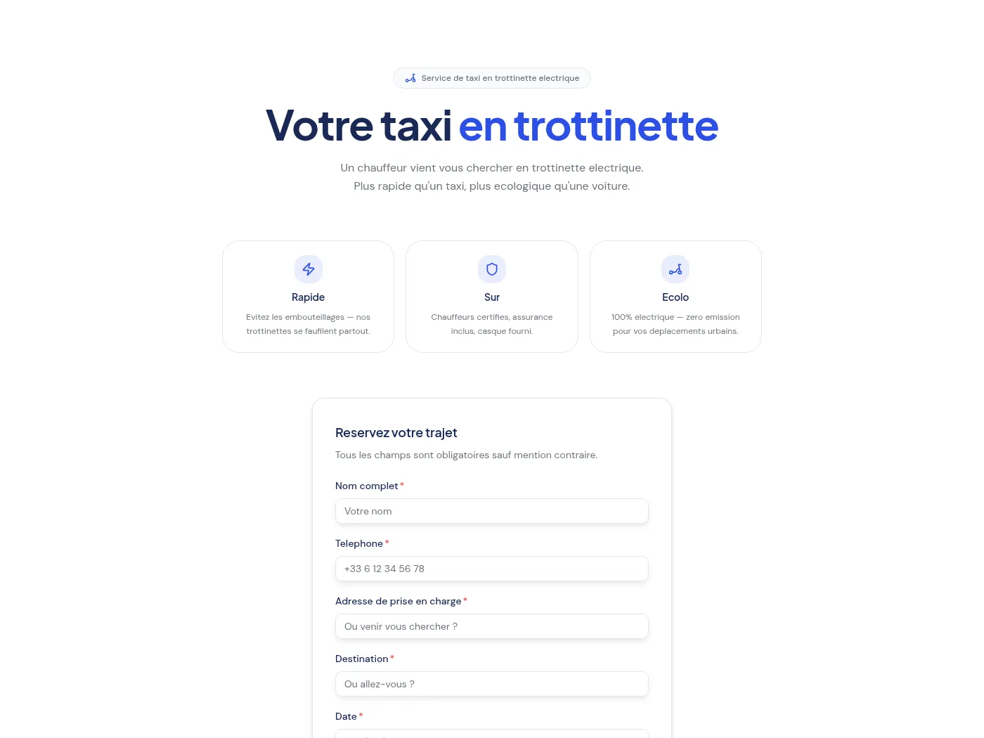 Trottin'Taxi Booking