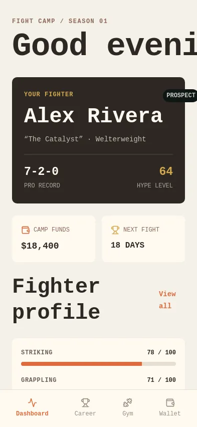 MMA Career Manager