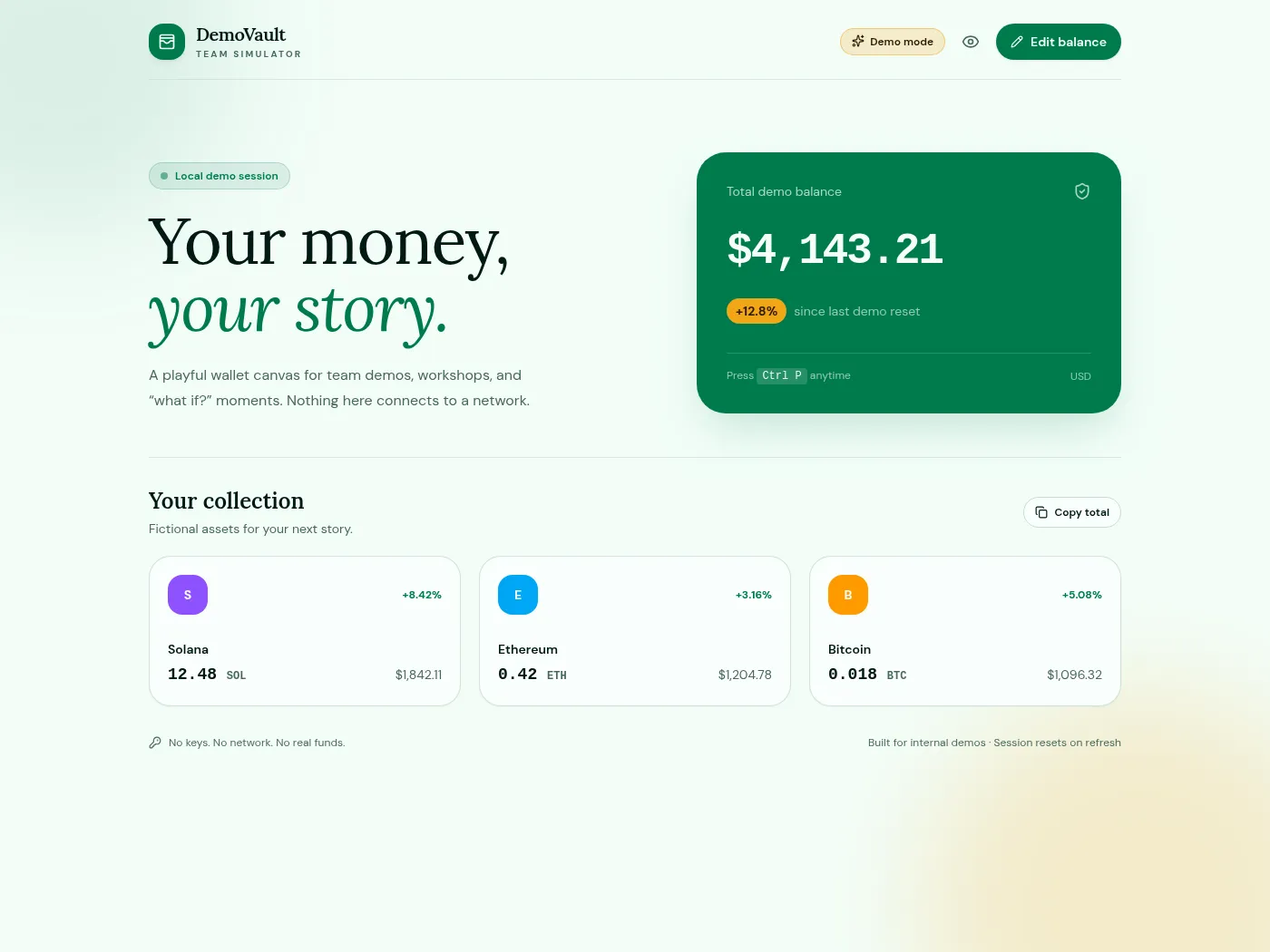 Exodus Wallet Simulator