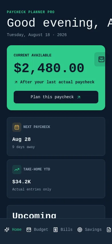 Paycheck Planner Pro