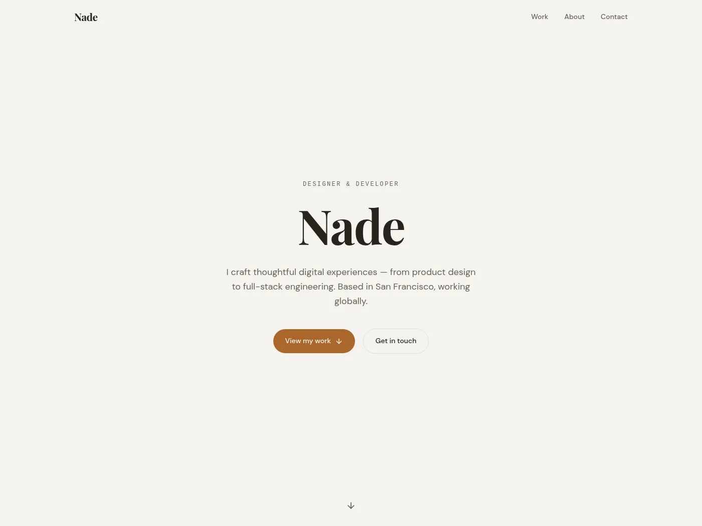 Nade Portfolio Site