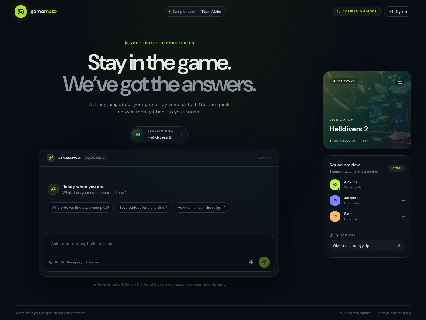 GameMate AI Assistant