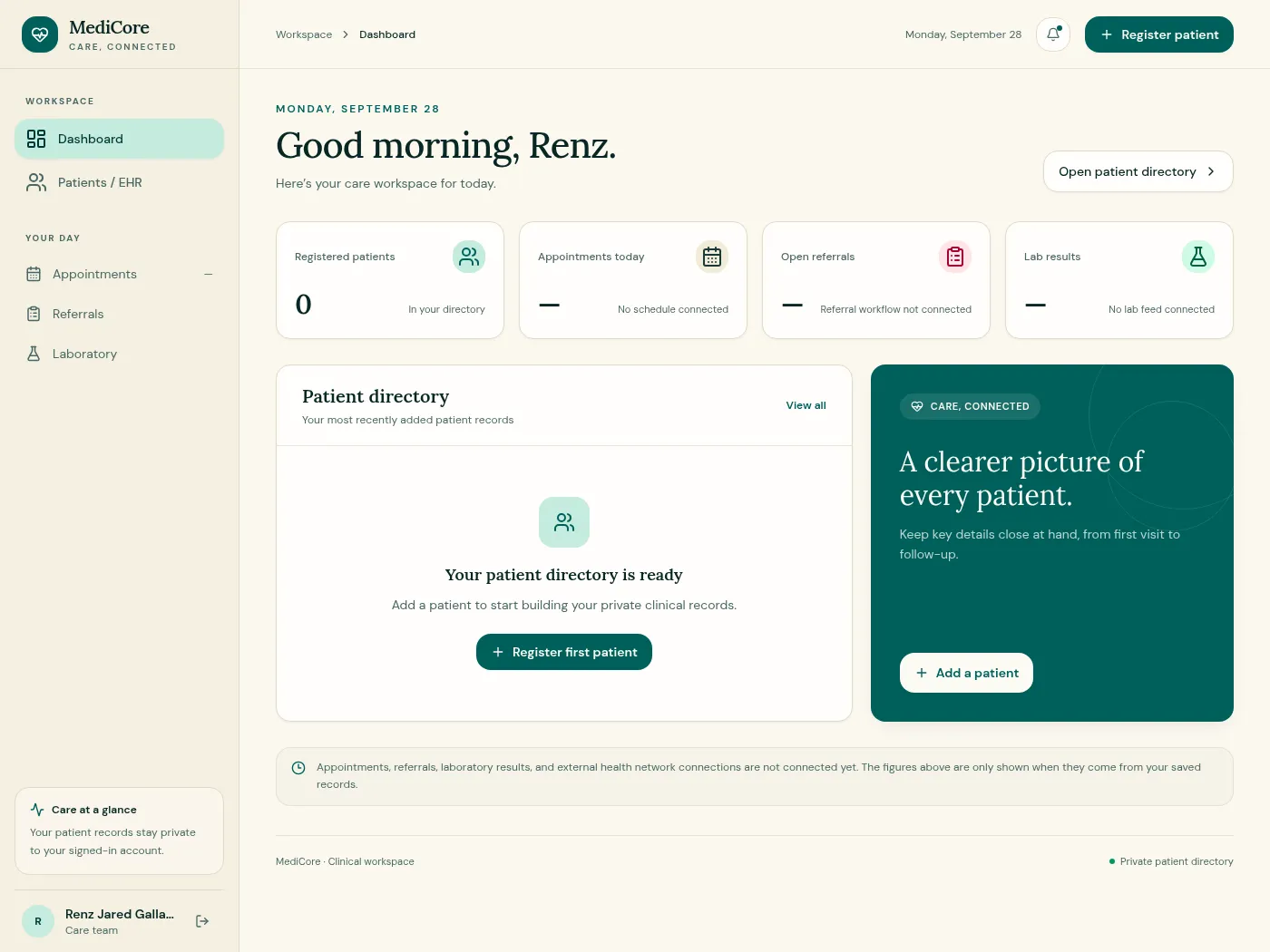 MediCore Dashboard
