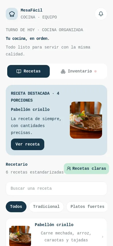 MesaFácil Restaurante App