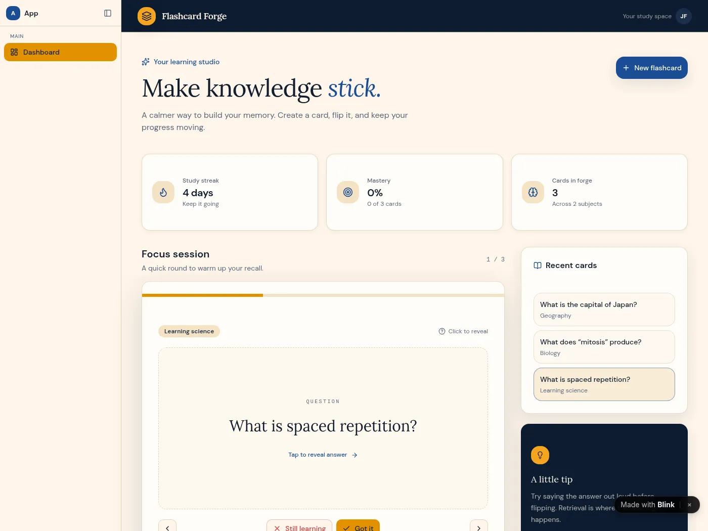 Flashcard Forge