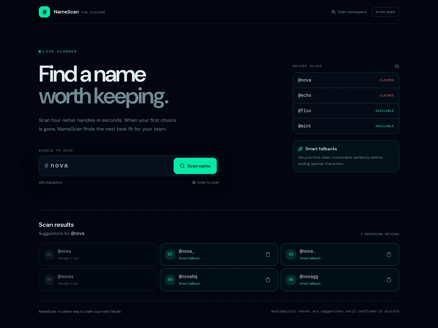Discord Name Scanner
