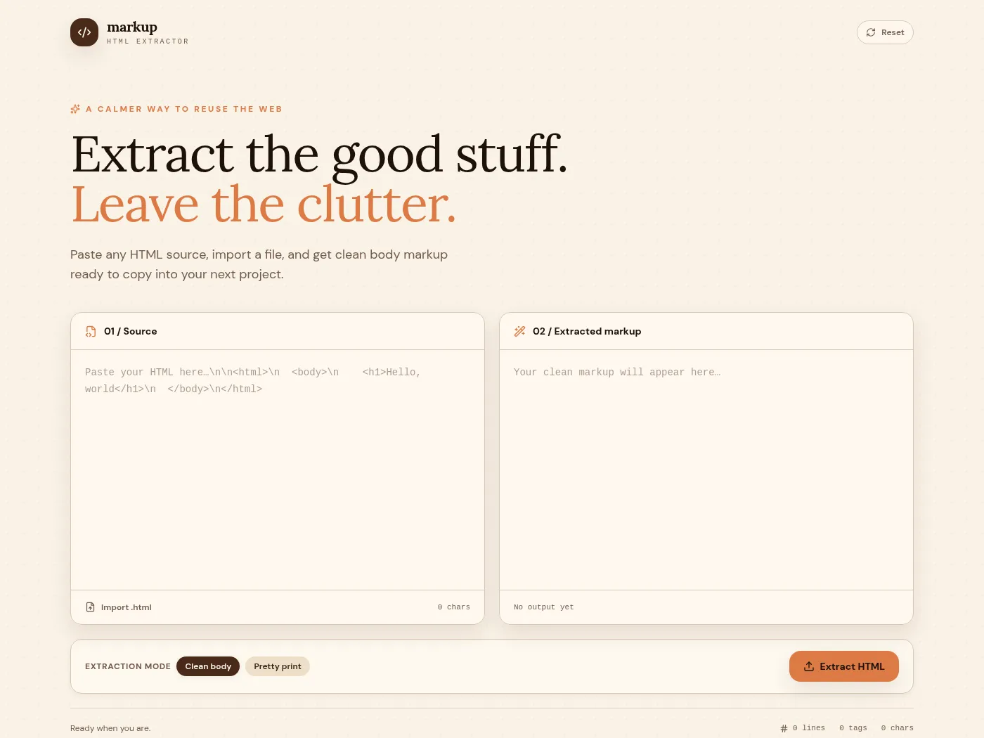 HTML Extractor