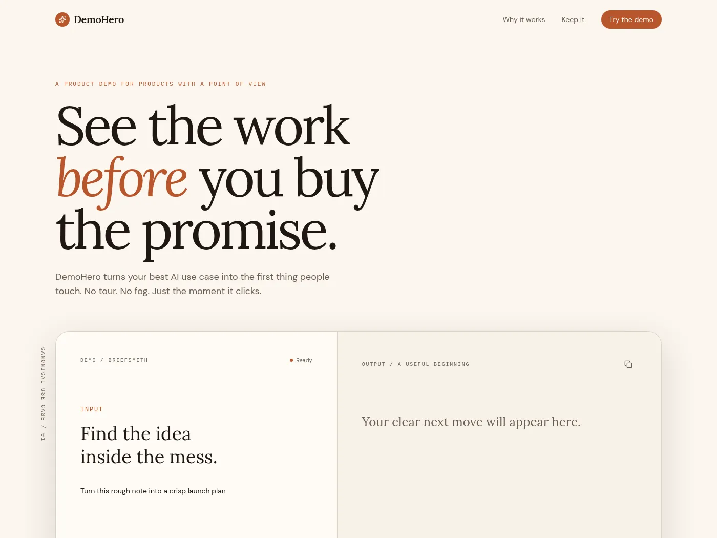 DemoHero Landing Page