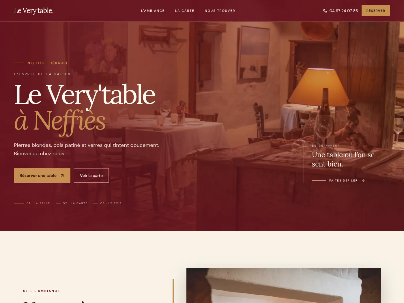 Le Very'table Restaurant Web
