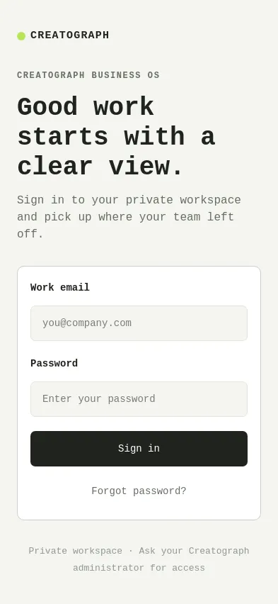 Creatograph Business OS