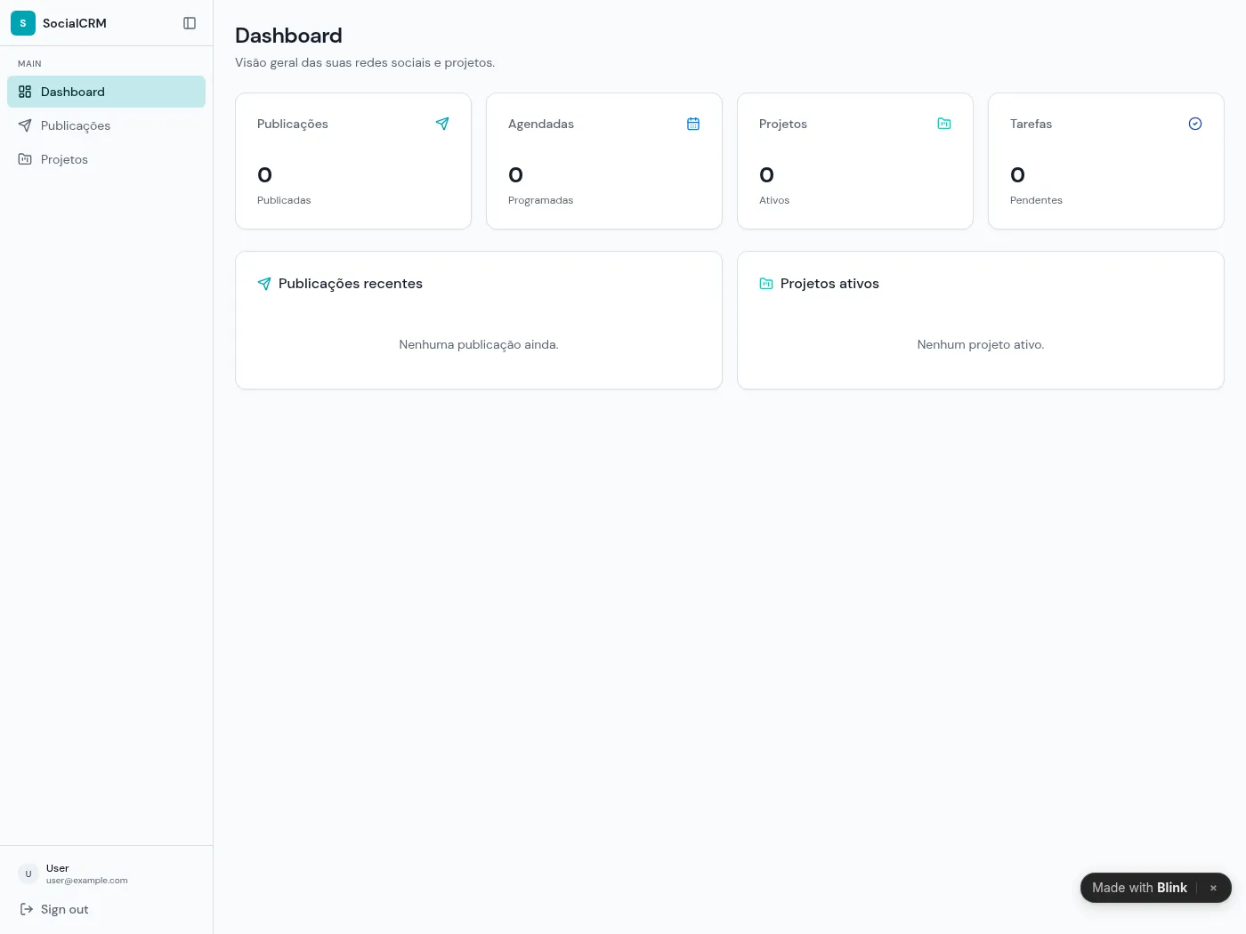 SocialCRM Project Manager