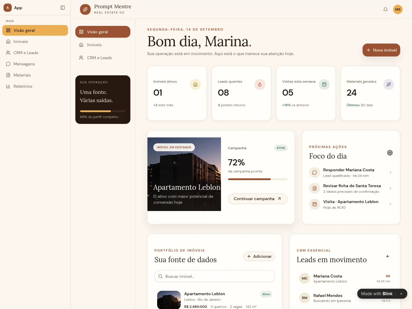 Prompt Mestre Real Estate OS