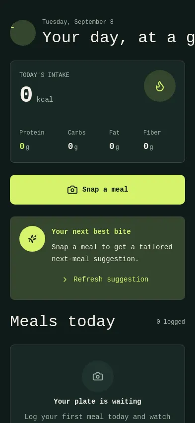 SnapMeal Nutrition Tracker