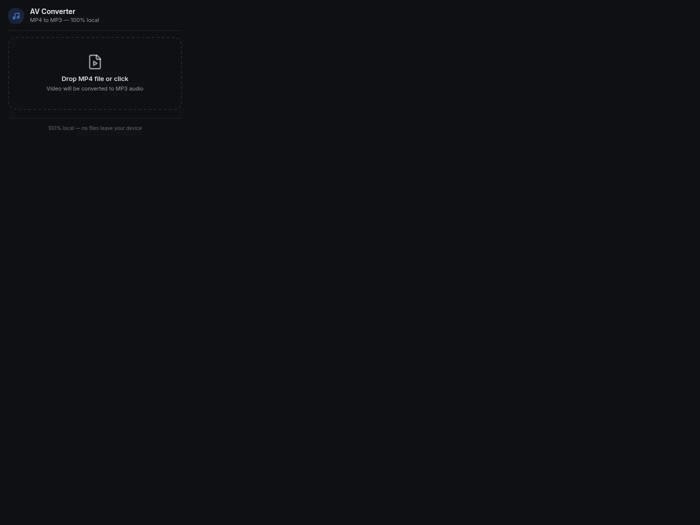 Local AV Converter Extension