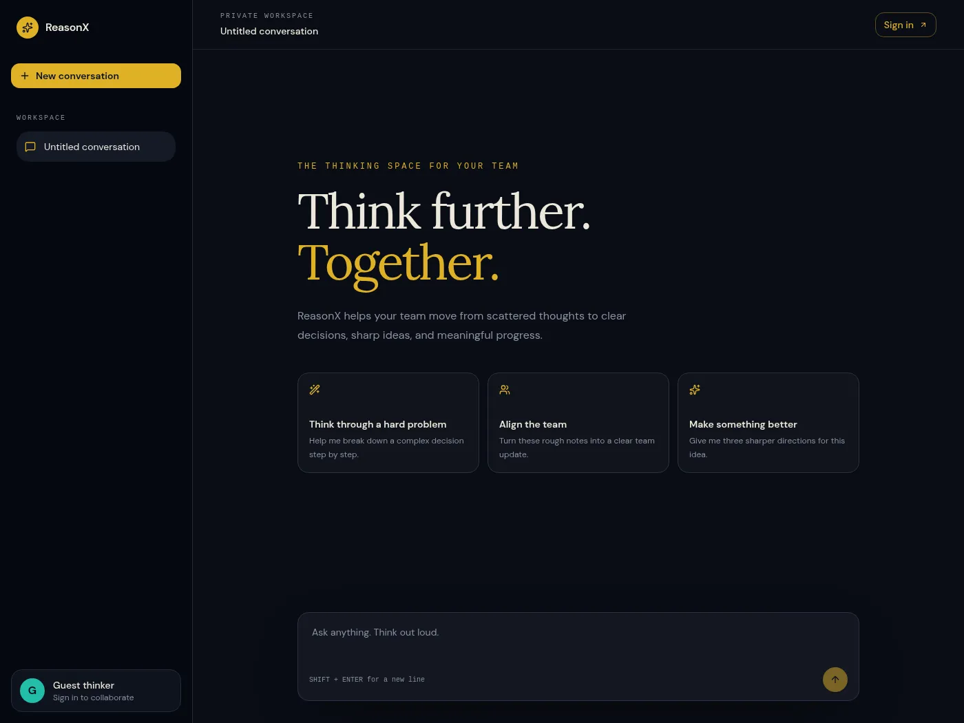 ReasonX AI Chatbot