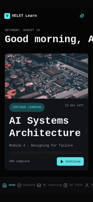 VELXT Learn Mobile