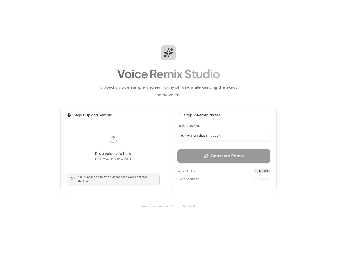 Voice Remix Studio