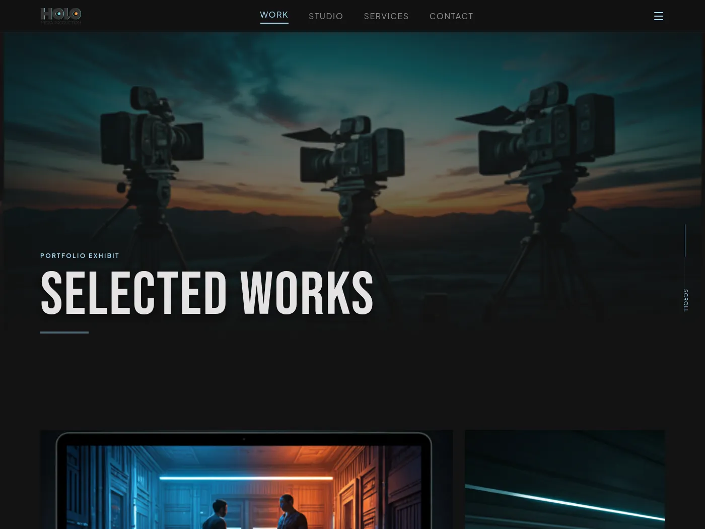 HOLO Media Landing Page