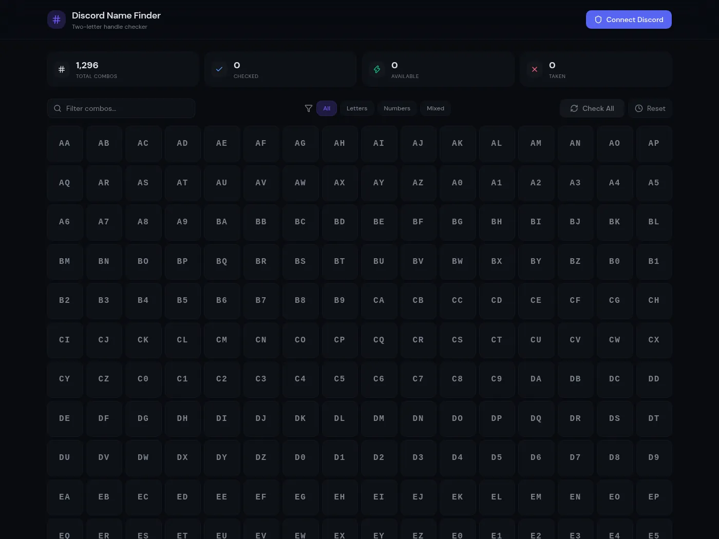 Discord Name Finder