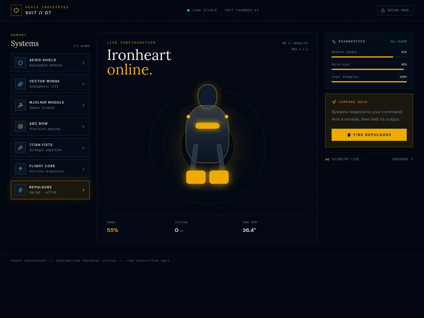 Iron Hero Suit Simulator