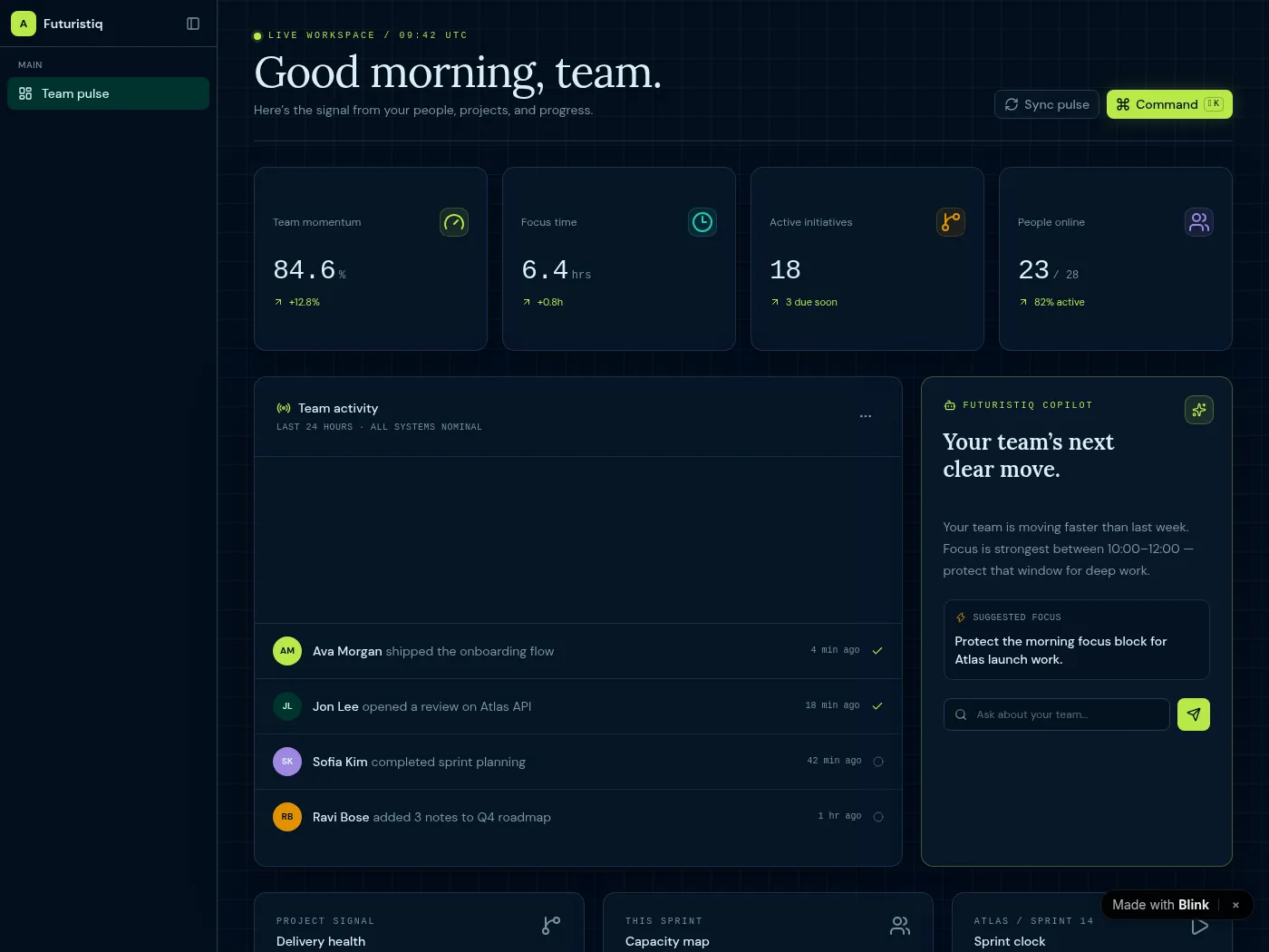 Futuristiq Dashboard