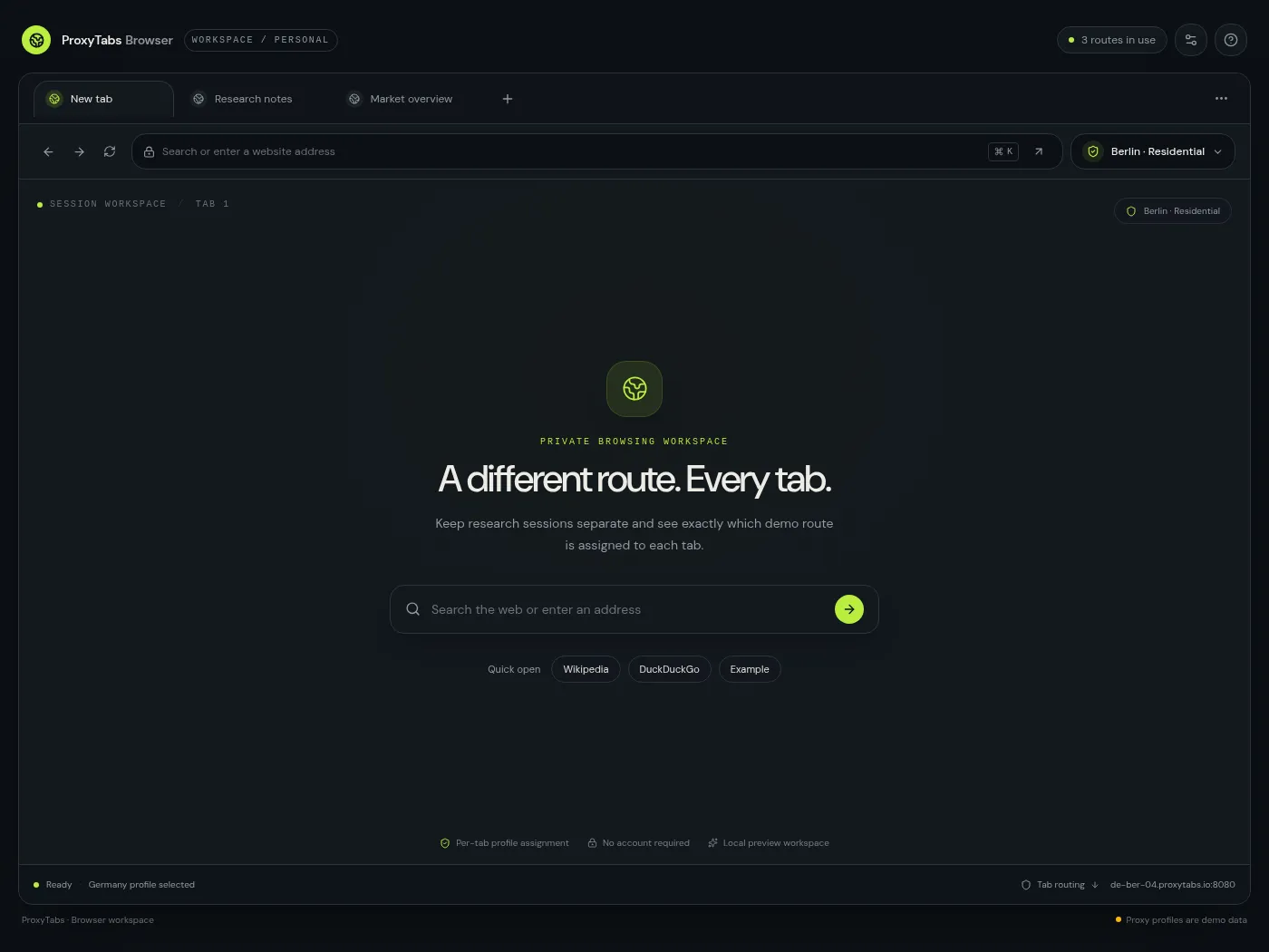 ProxyTabs Browser