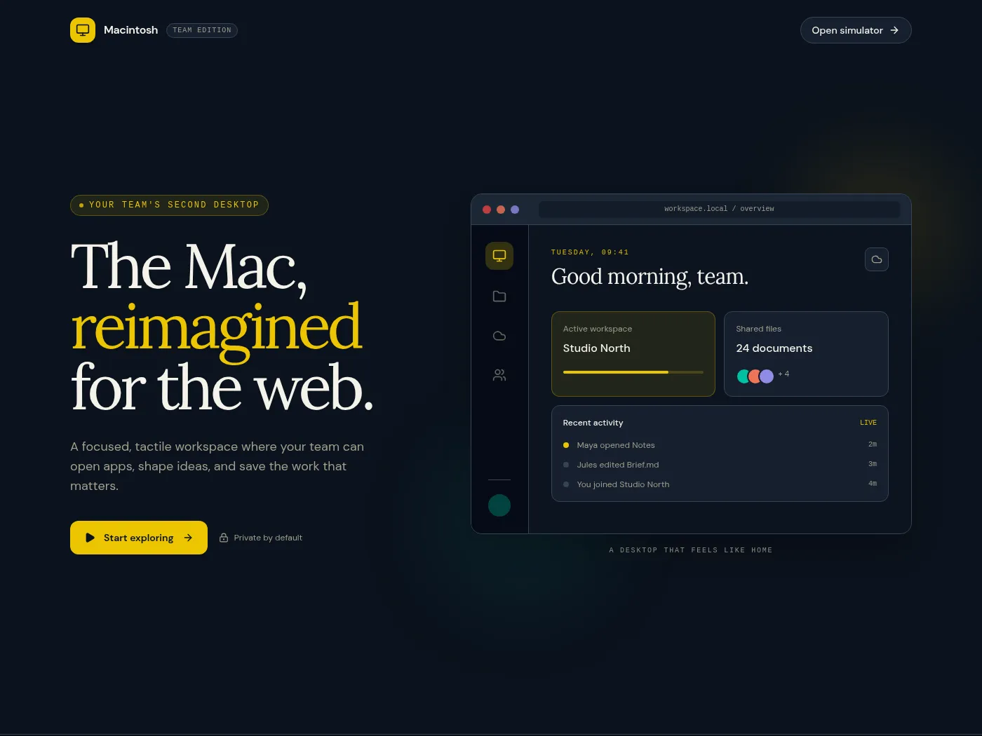 Mac OS Web Simulator