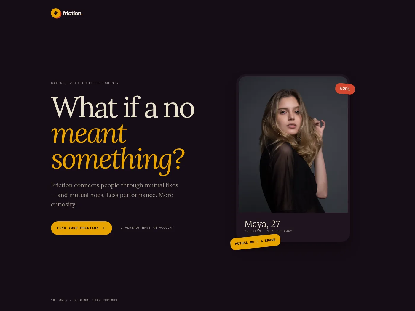 Friction Dating App