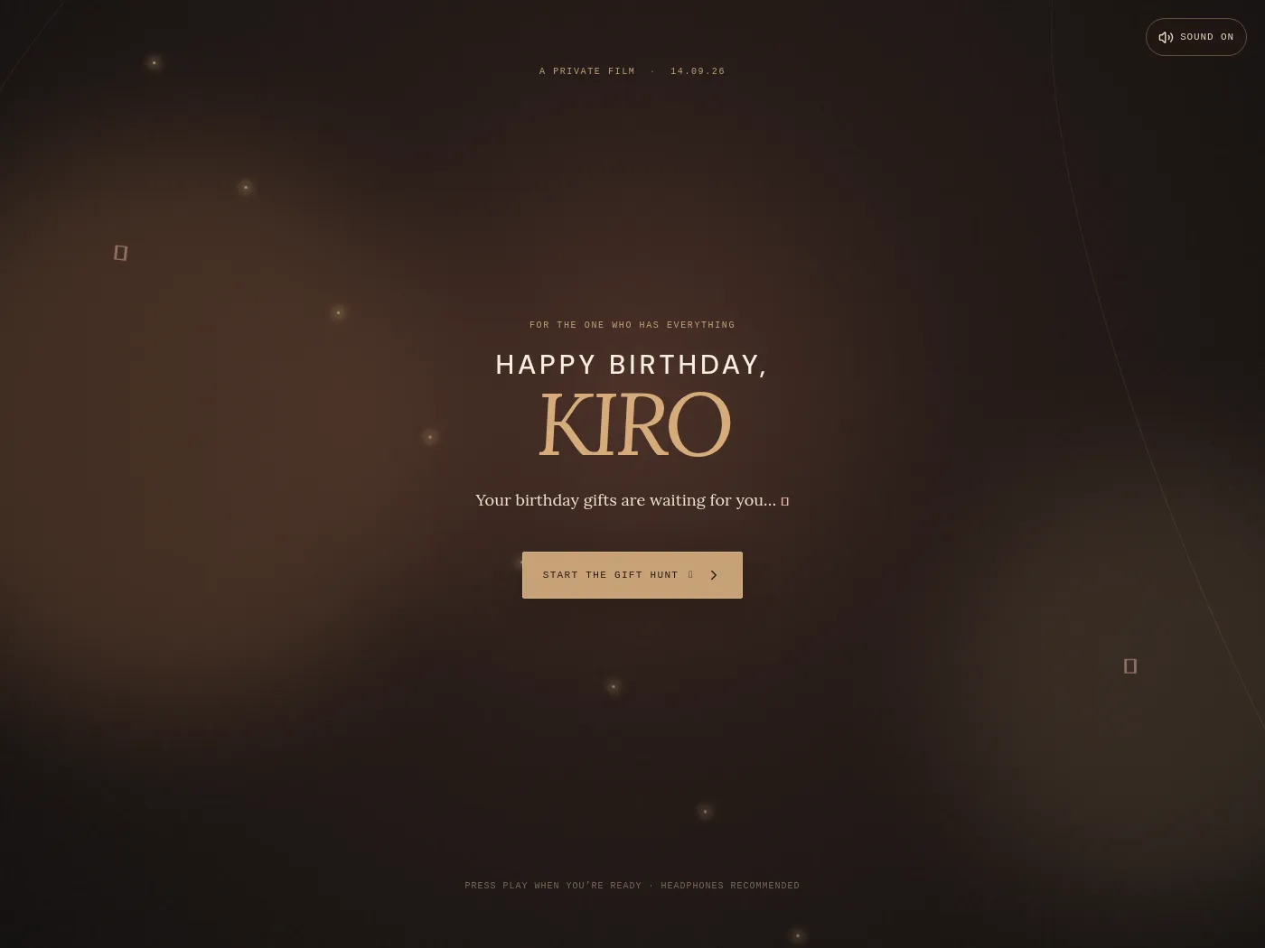 Kiro's Cinematic Treasure Hunt