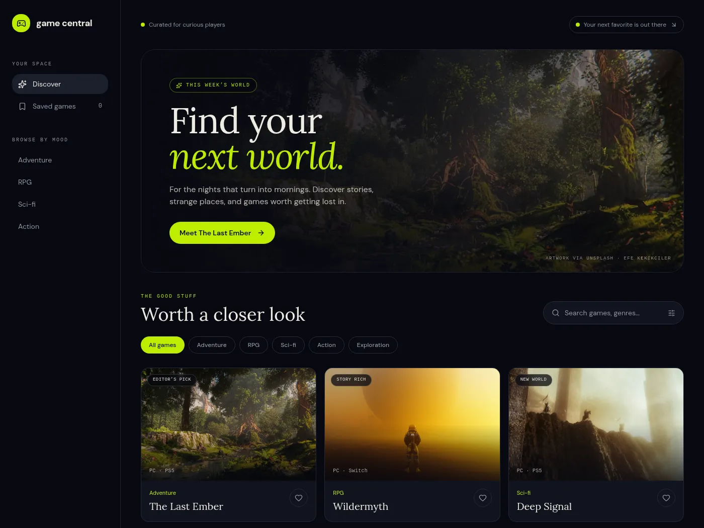 Game Central Hub