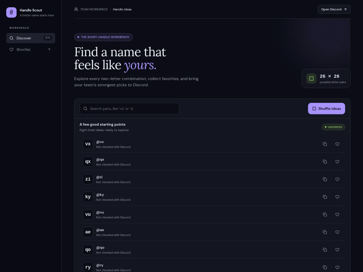 Discord Handle Hunter