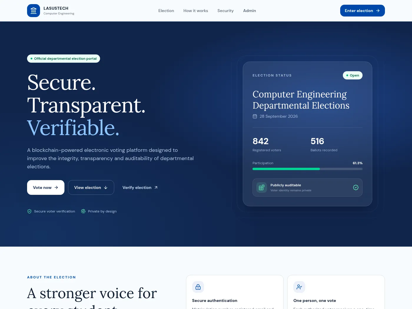 LASUSTECH E-Voting Portal