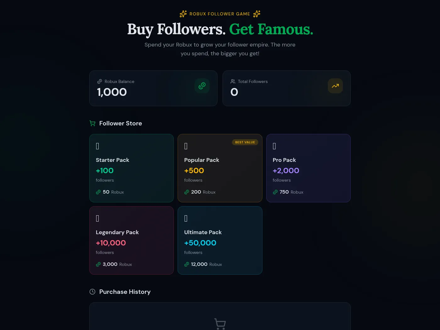 Robux Follower Game