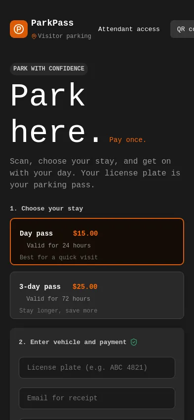 ParkPass QR Mobile