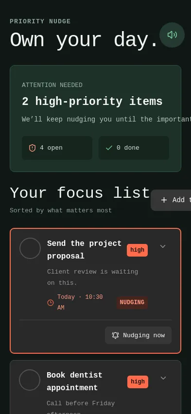 Priority Nudge