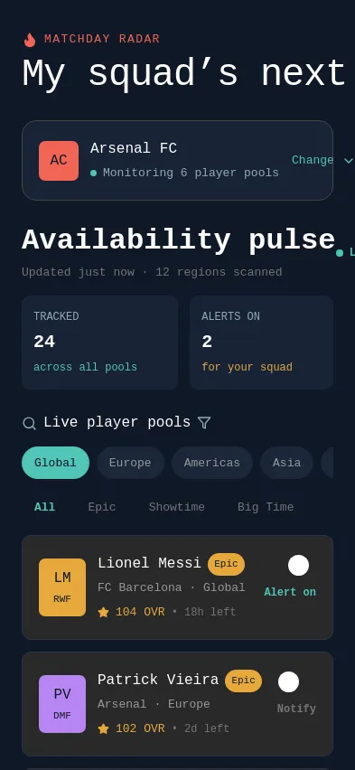 eFootball Fan Tracker